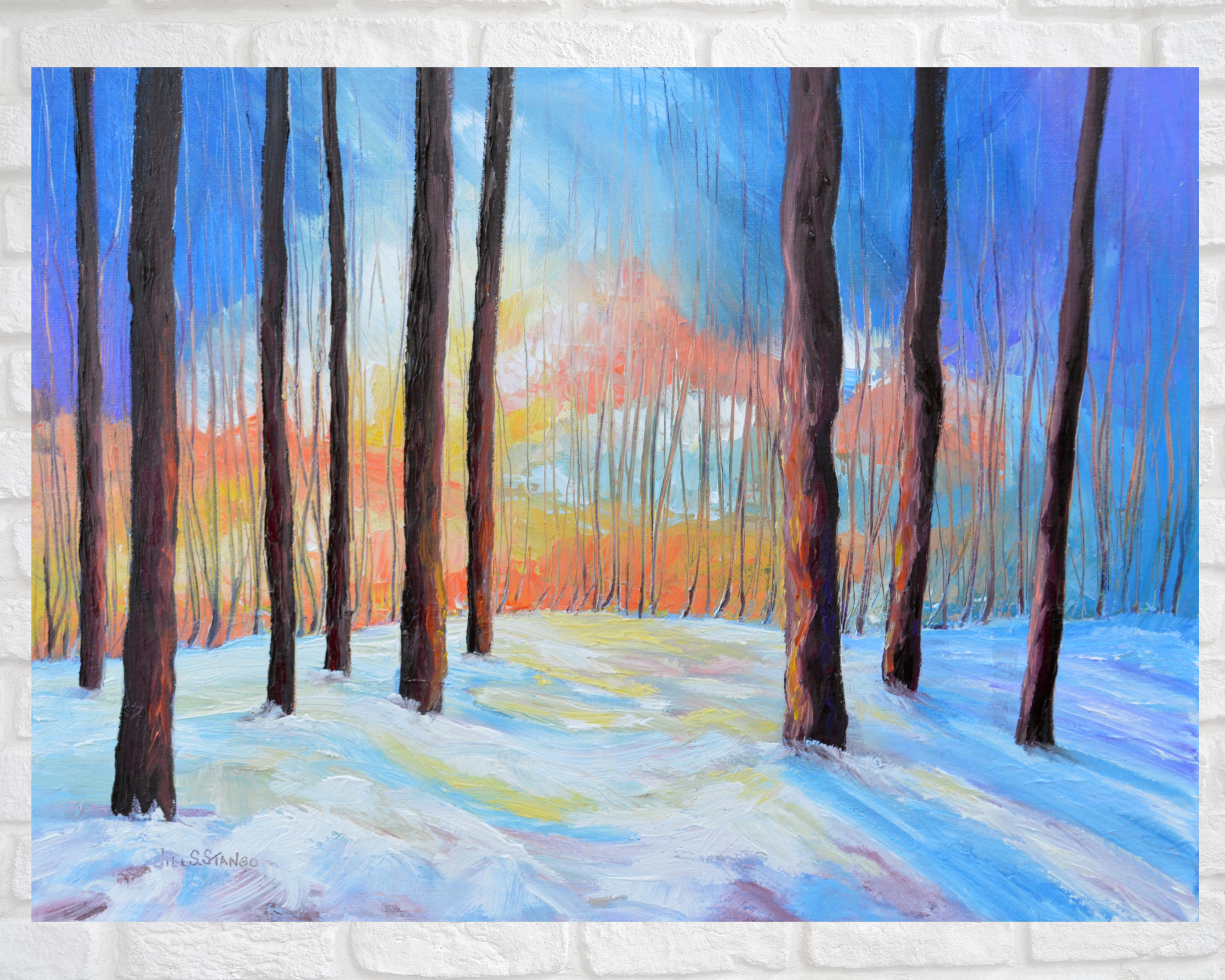 Greeting Cards Blank Cards Happy Winter Solstice; Winter Scene; Forest ...
