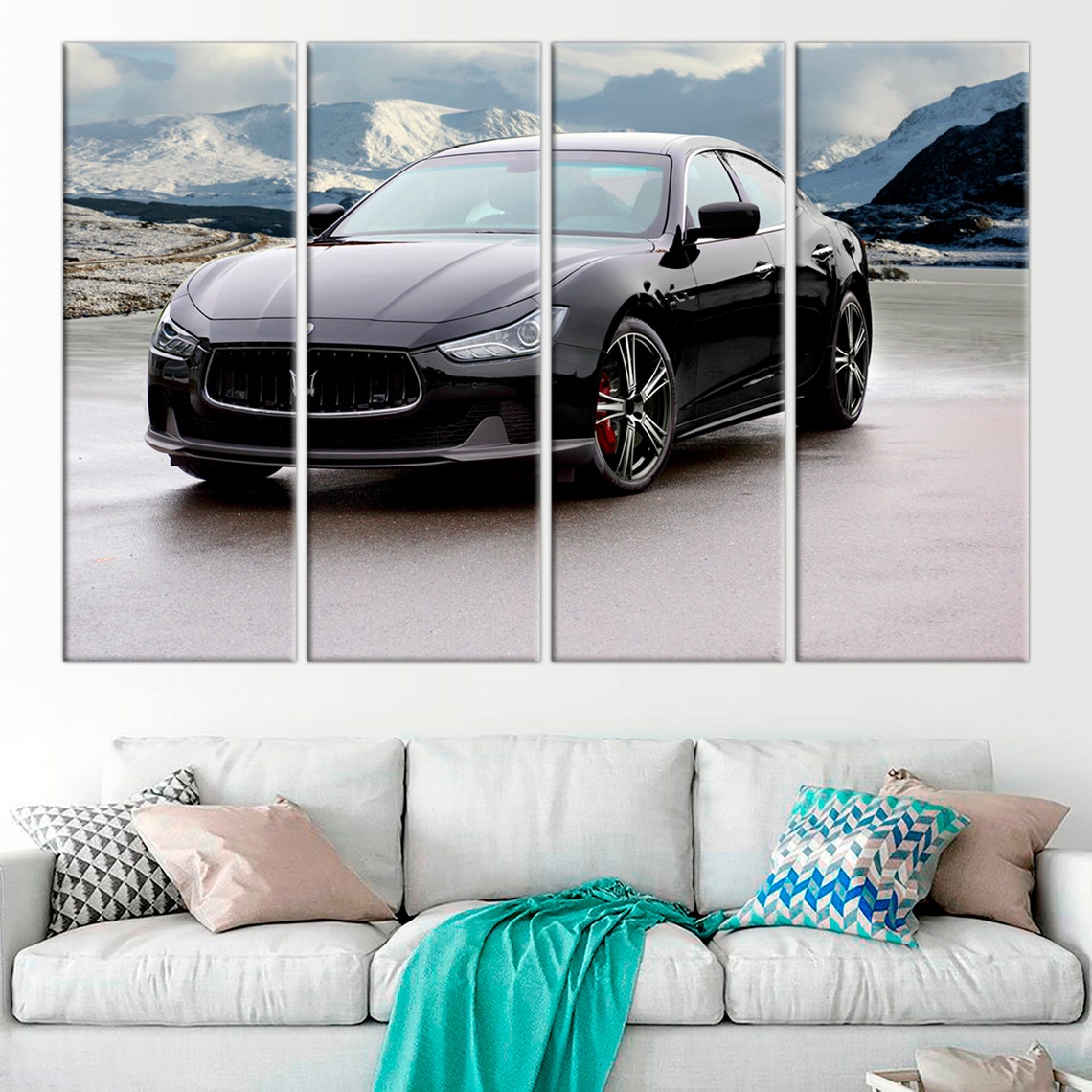 Maserati wall art Maserati Ghibli canvas print set Supercar | Etsy