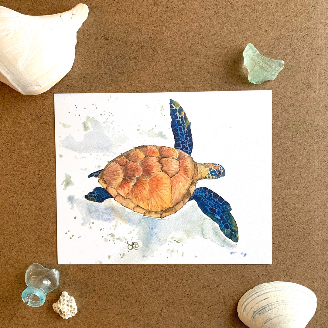 Sea Turtle Art Print - Etsy