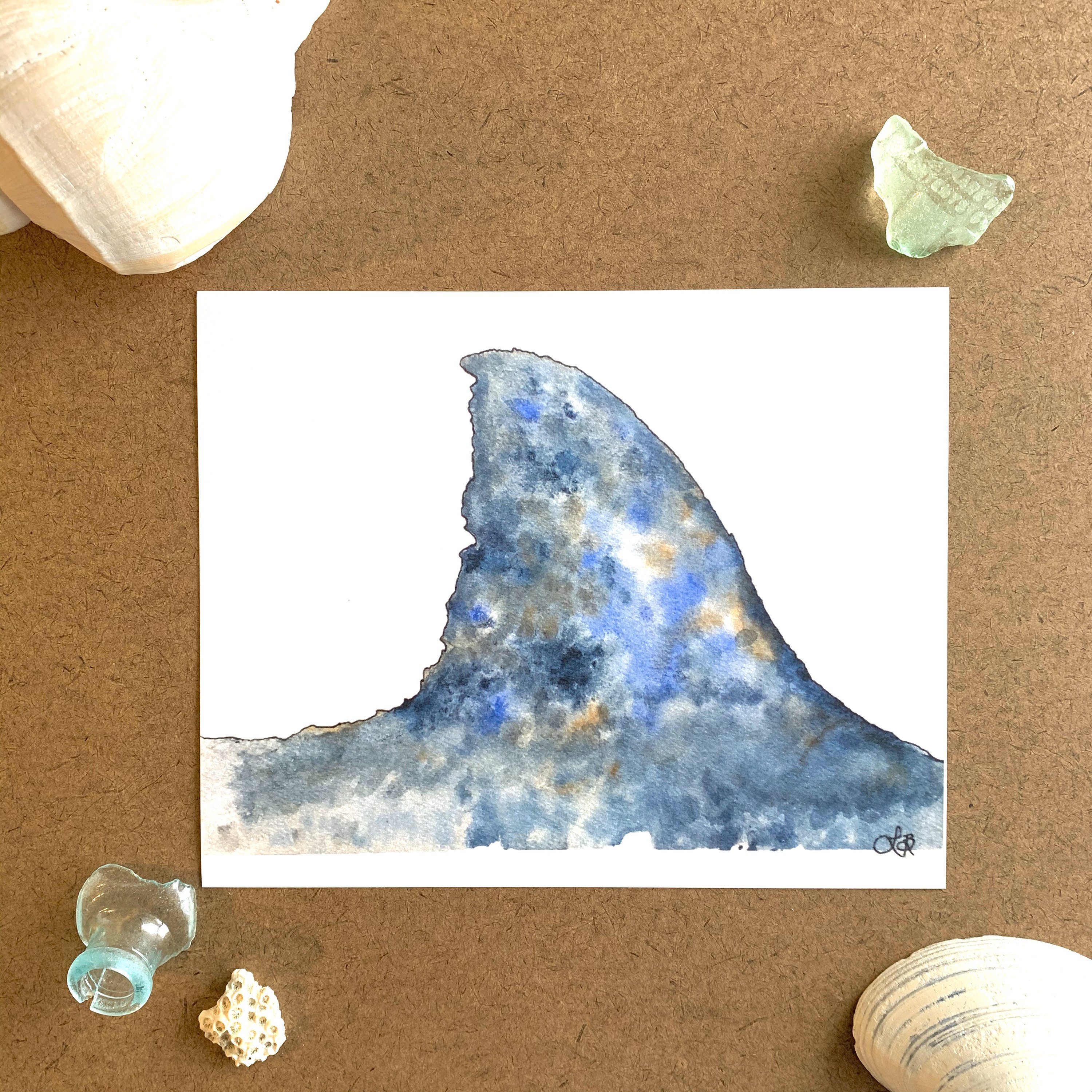 Shark Fin Art Print - Etsy