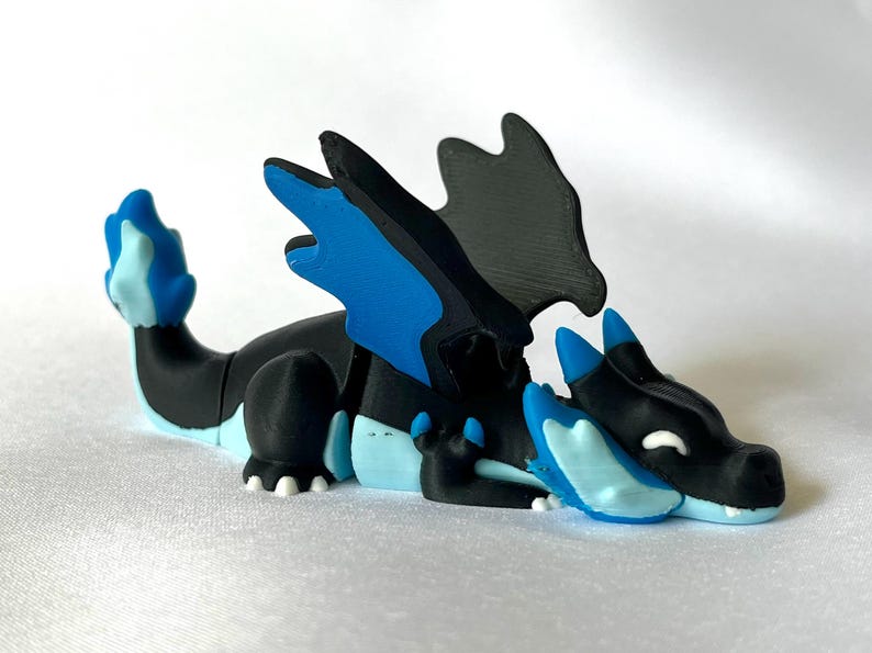 Flexi Mega Charizard X Figurine: 3D Printed Dragon - Etsy