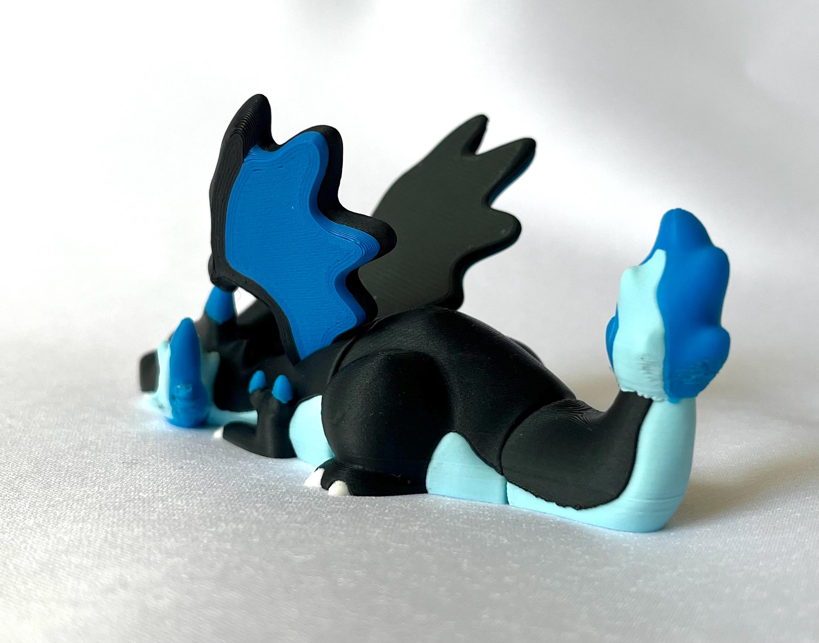 Flexi Mega Charizard X Figurine: 3D Printed Dragon - Etsy