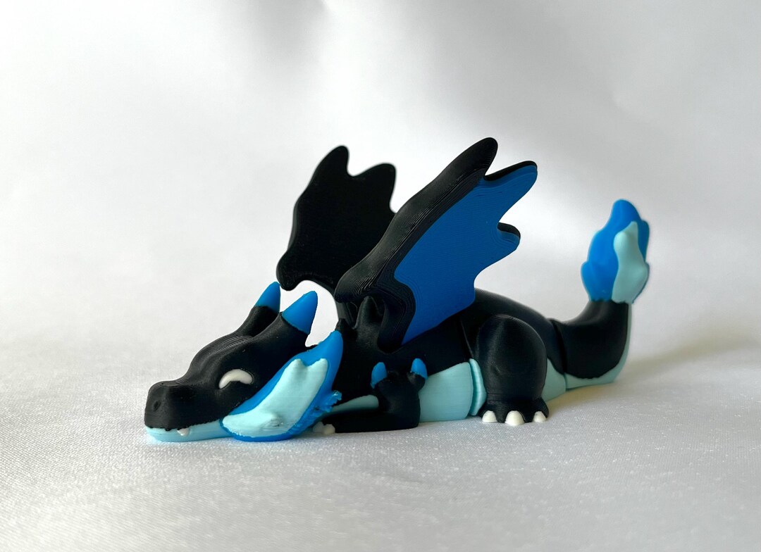 Flexi Mega Charizard X Figurine: 3D Printed Dragon - Etsy