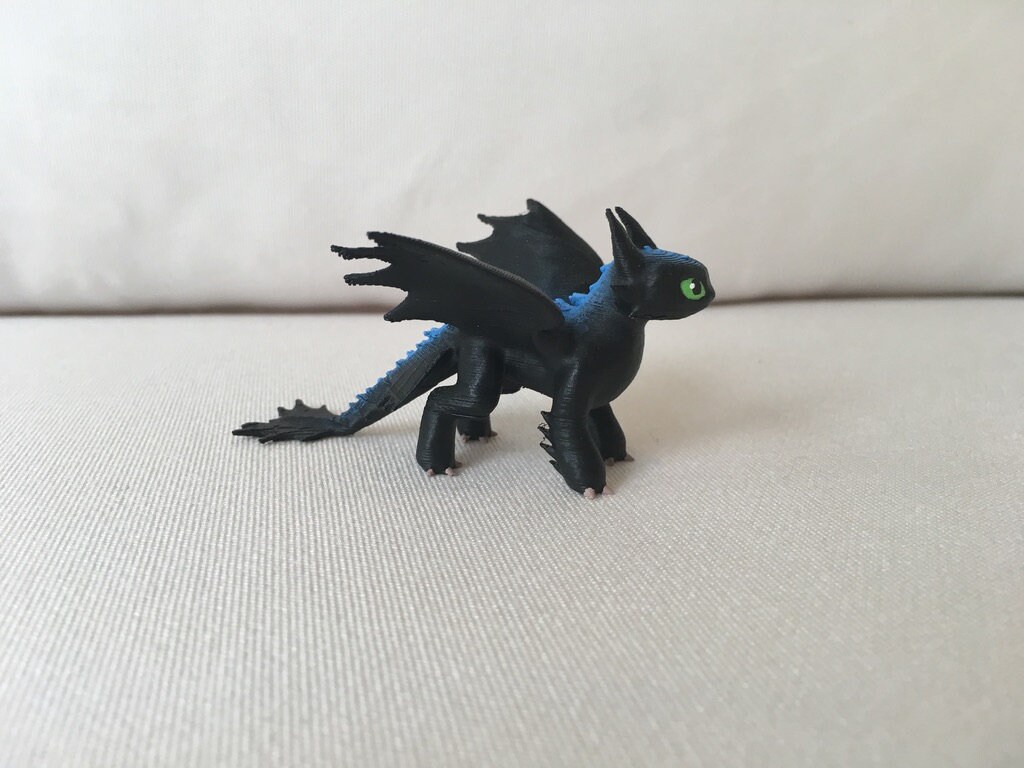 Alpha Toothless Mini Dragon Custom 3D Design, Print & Paint - Etsy