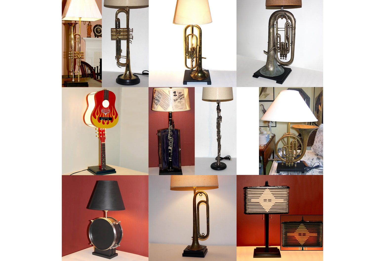 Custom Musical Instrument Lamp Made From YOUR Instrument - Etsy