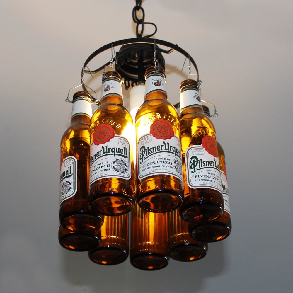 Beer Bottle Ceiling Light - Etsy