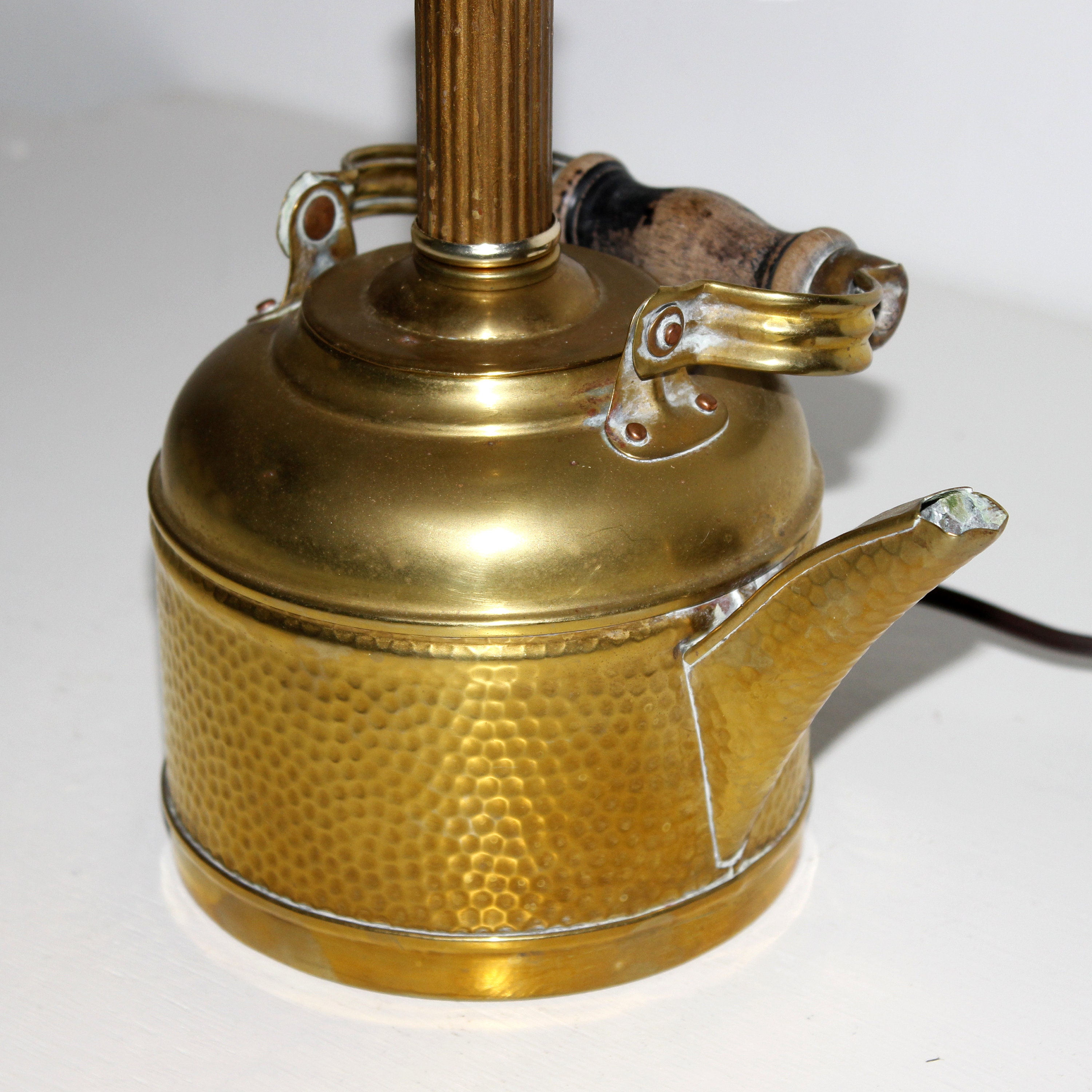 Vintage "yellow" Brass Tea Kettle Lamp (without Shade) - Etsy