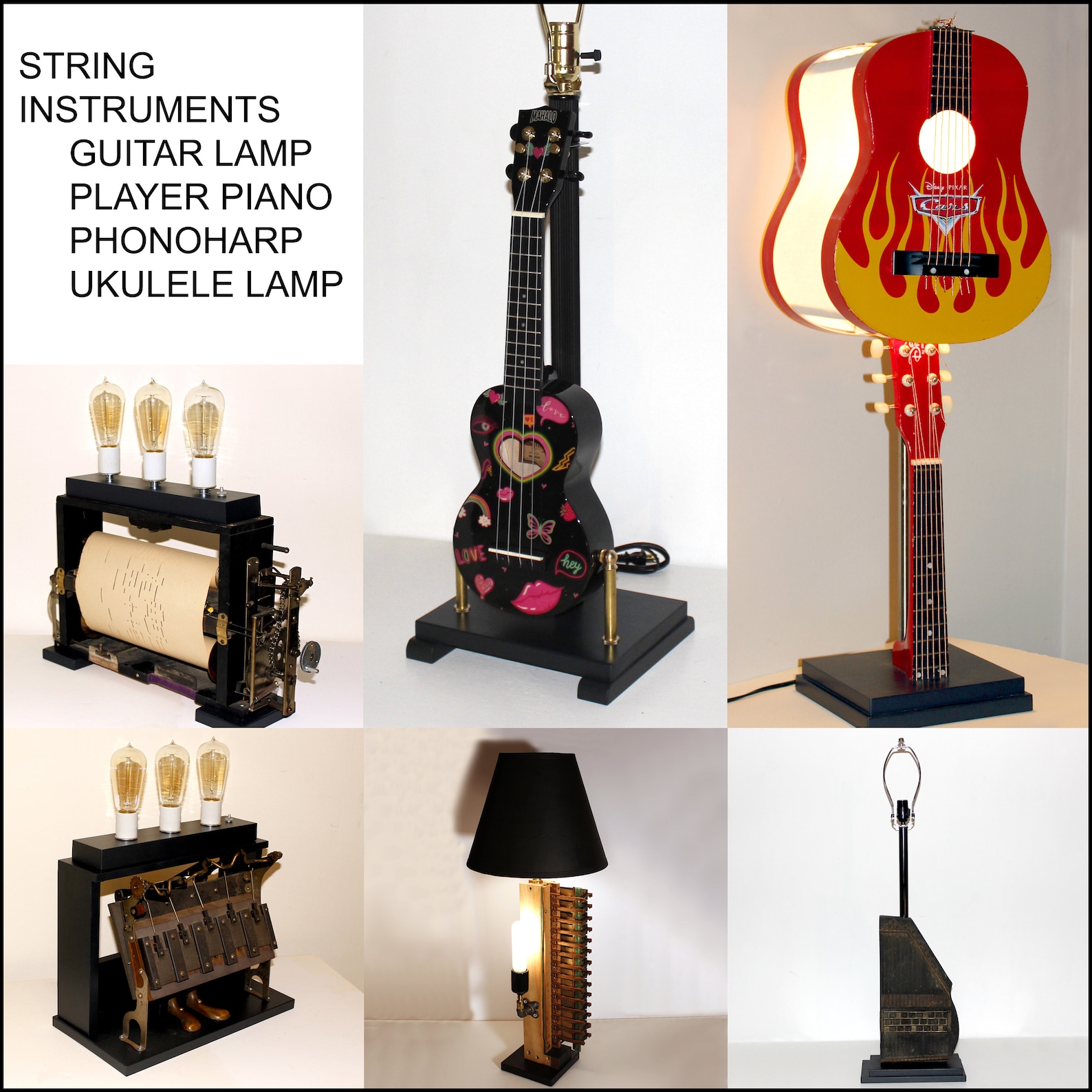 Custom Musical Instrument Lamp Made From YOUR Instrument - Etsy