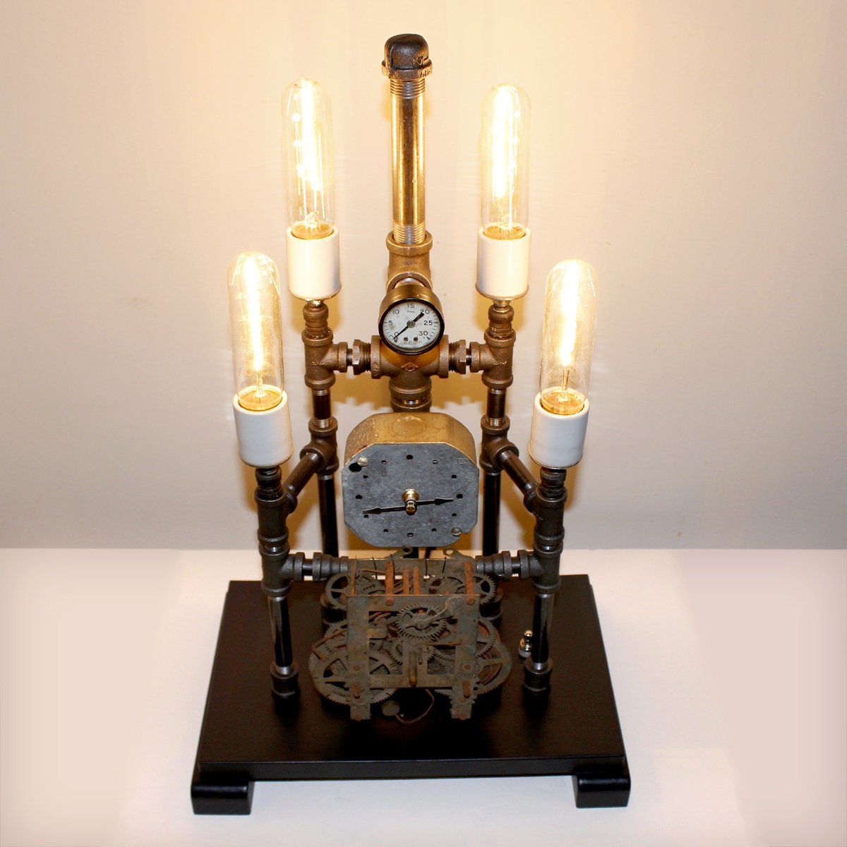 Steampunk Clock Lamp - Etsy