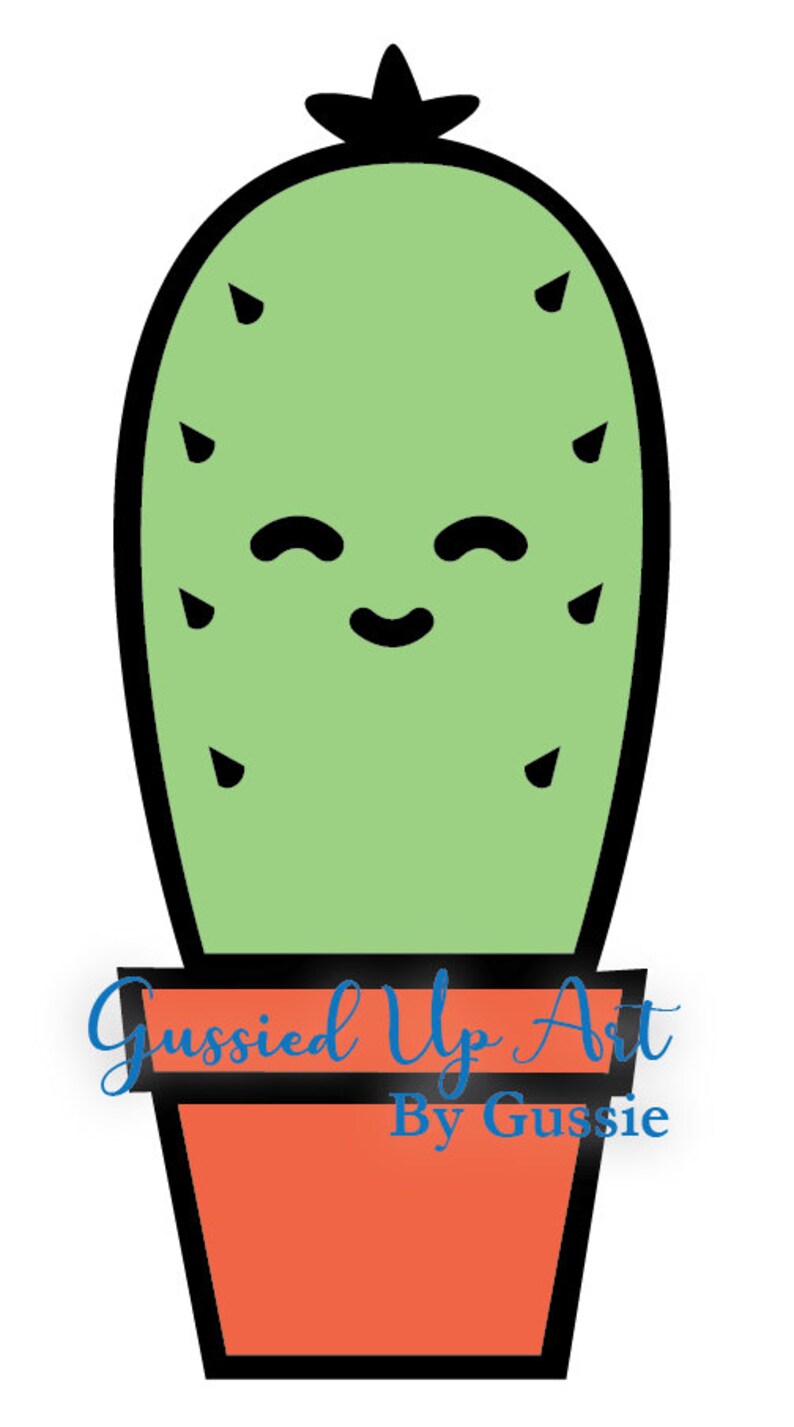Smiling Cactus SVG - Etsy