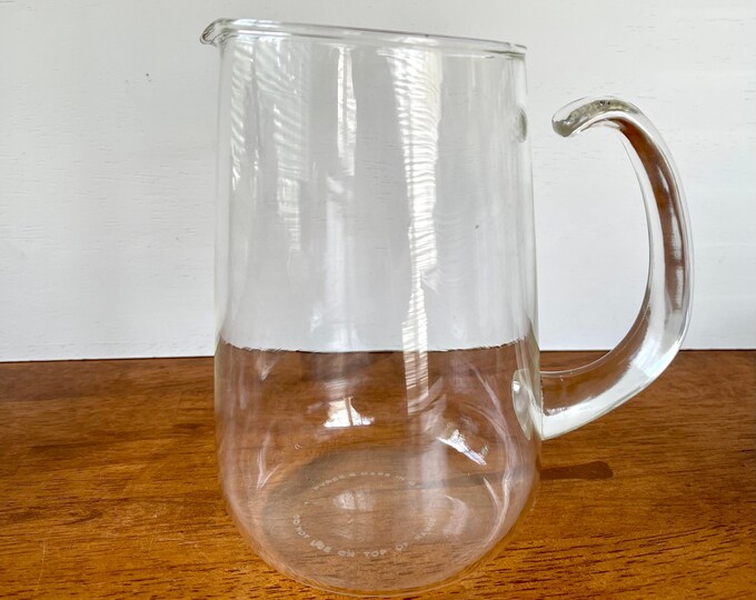 Pyrex Clear Glass Vintage Open Handle Pitcher 6 1/4”, Pyrex Glass Juice ...
