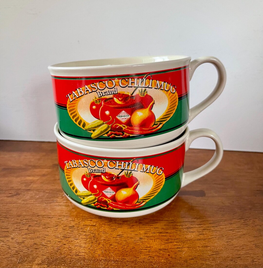 Set of 2 Vintage Tabasco Brand Chili Mugs 18oz - Etsy