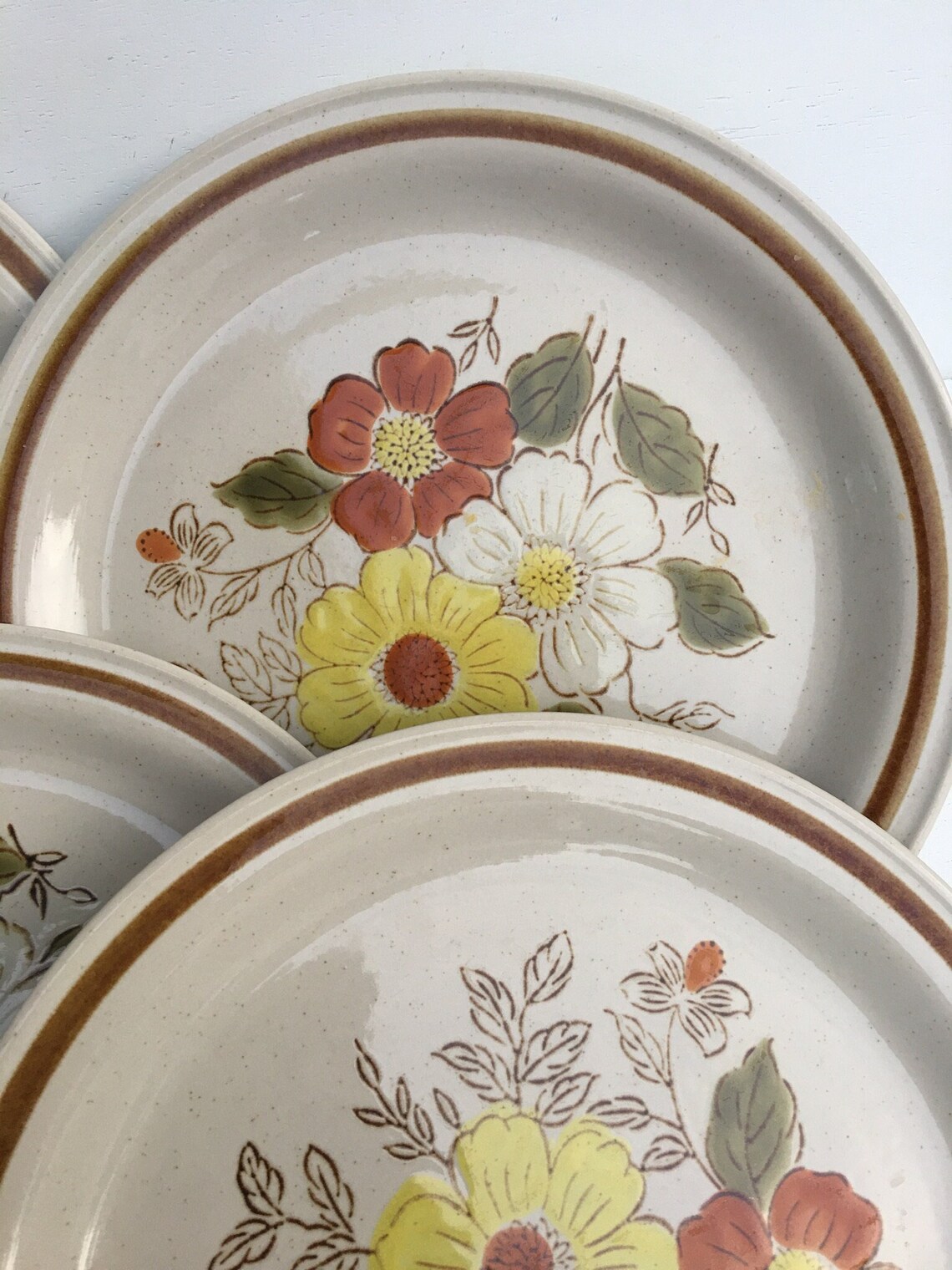 1970s Old Brook Collection Stonecreek Stoneware Plates Set of - Etsy