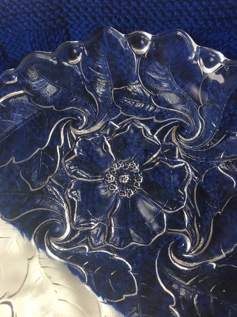 Princess House Glass Fantasia Pattern Serving Platter With | Etsy