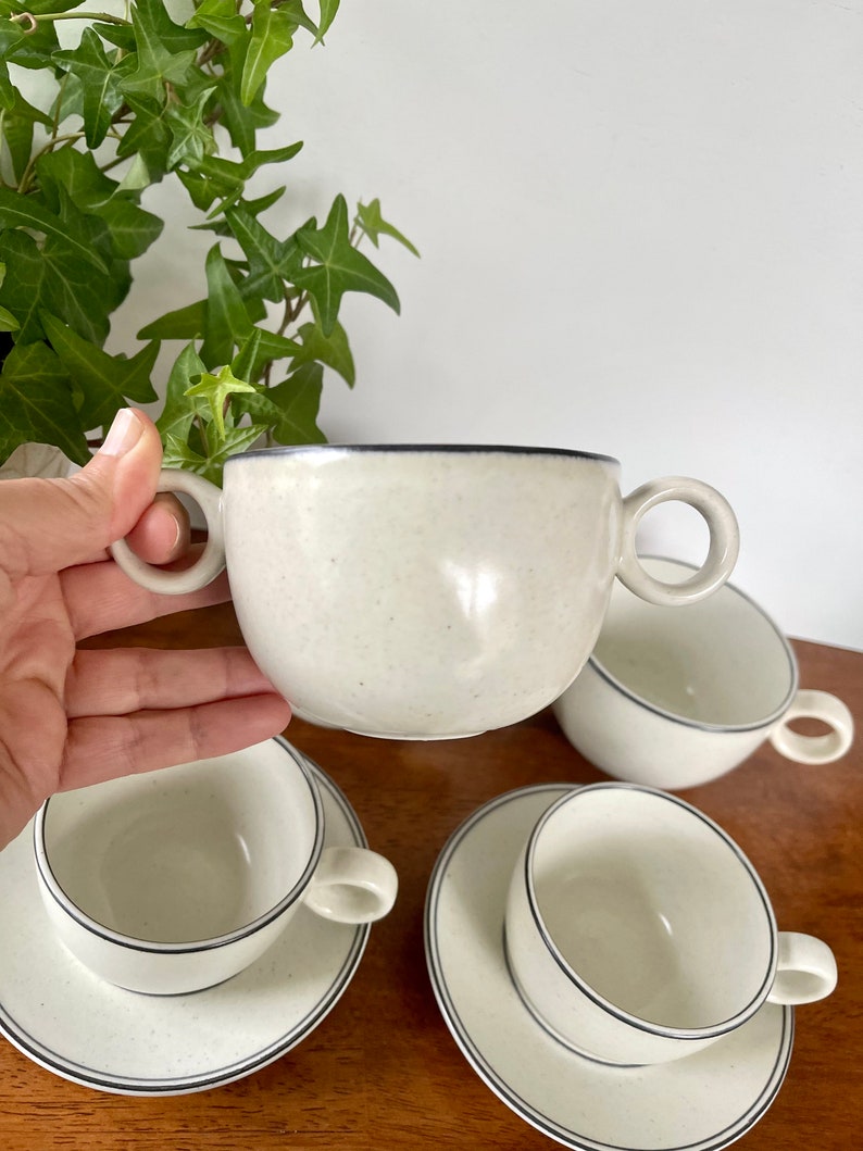 Gustavsberg Birka Stoneware Cup/saucer: Swedish Pottery - Etsy