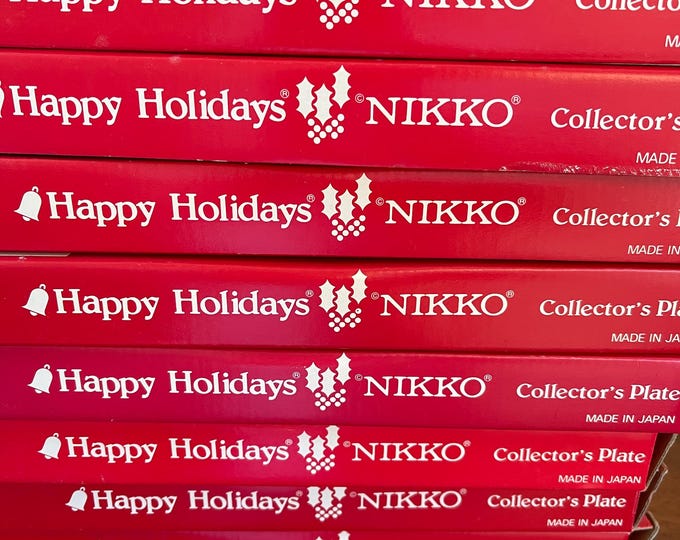 Nikko Christmas Dishes, Vintage C.1990s Octagonal Shape, Christmastime ...