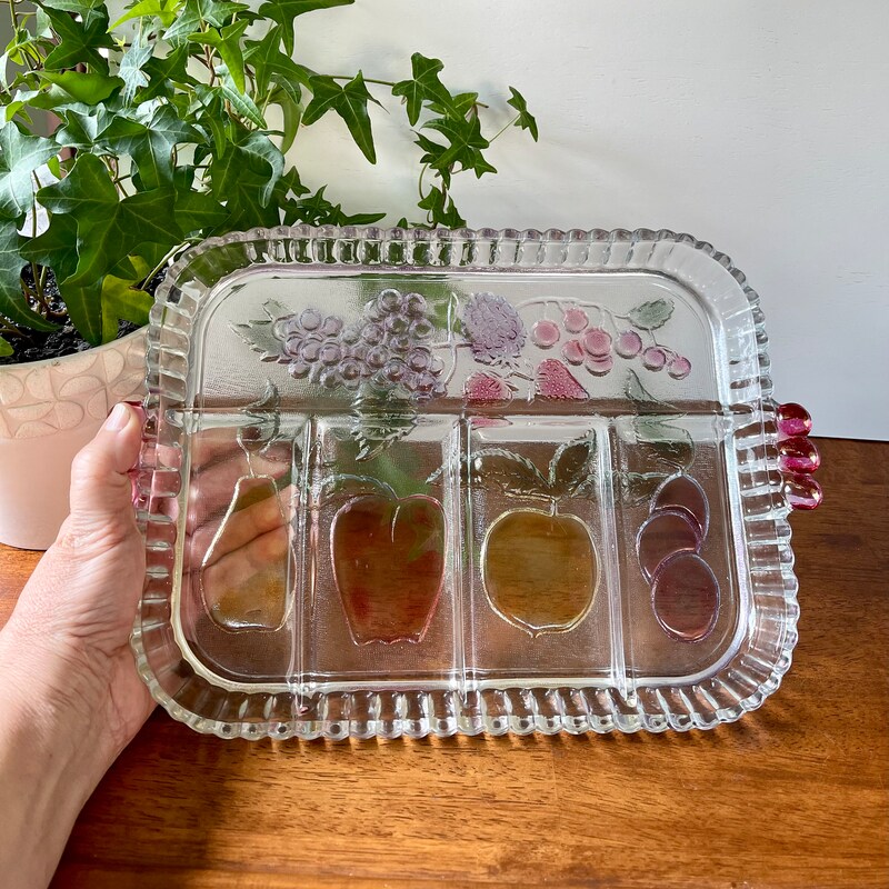 Glass Relish Tray - Etsy