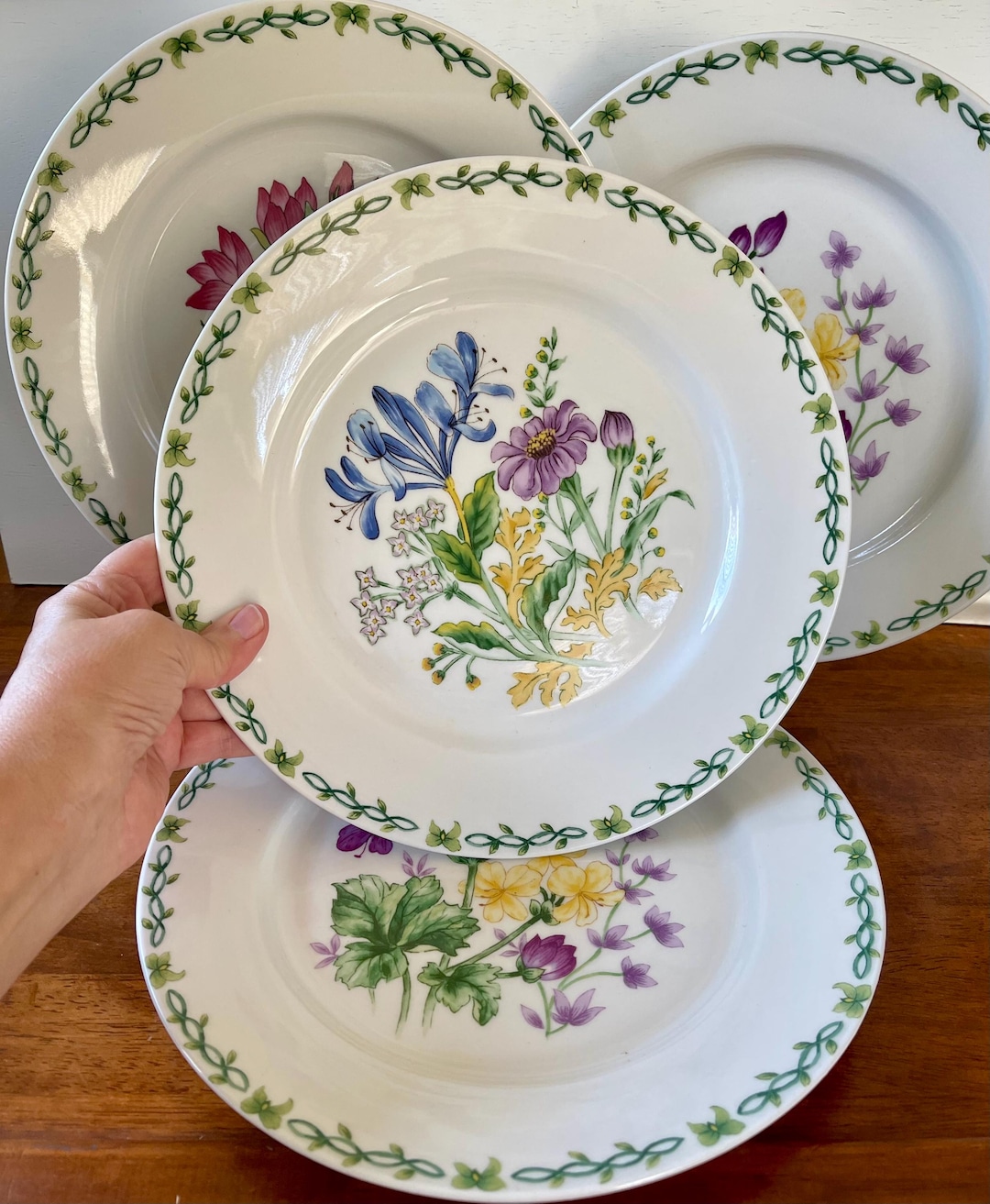 Set of 4 Thomson Pottery Floral Garden 10 1/2” Dinner Plates - Etsy