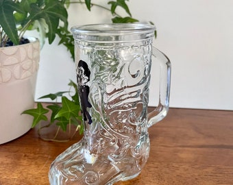 Glass Cowboy Boot Beer Mug - Etsy