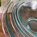 Set of 3 Pyrex Glass Nesting Mixing Bowls Made in USA Vintage Blue Tint ...