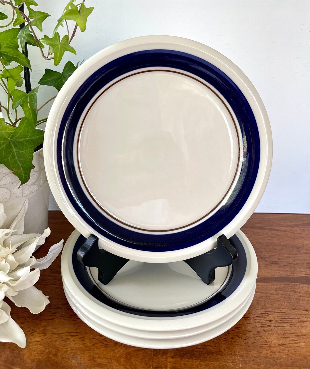 Vintage Stoneware Westminster “blue Mist” 7 1/2” Salad Plates Set of 4 ...