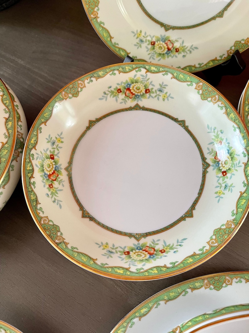 Noritake Morimura China With Green M Mark - Vintage Dinnerware and ...