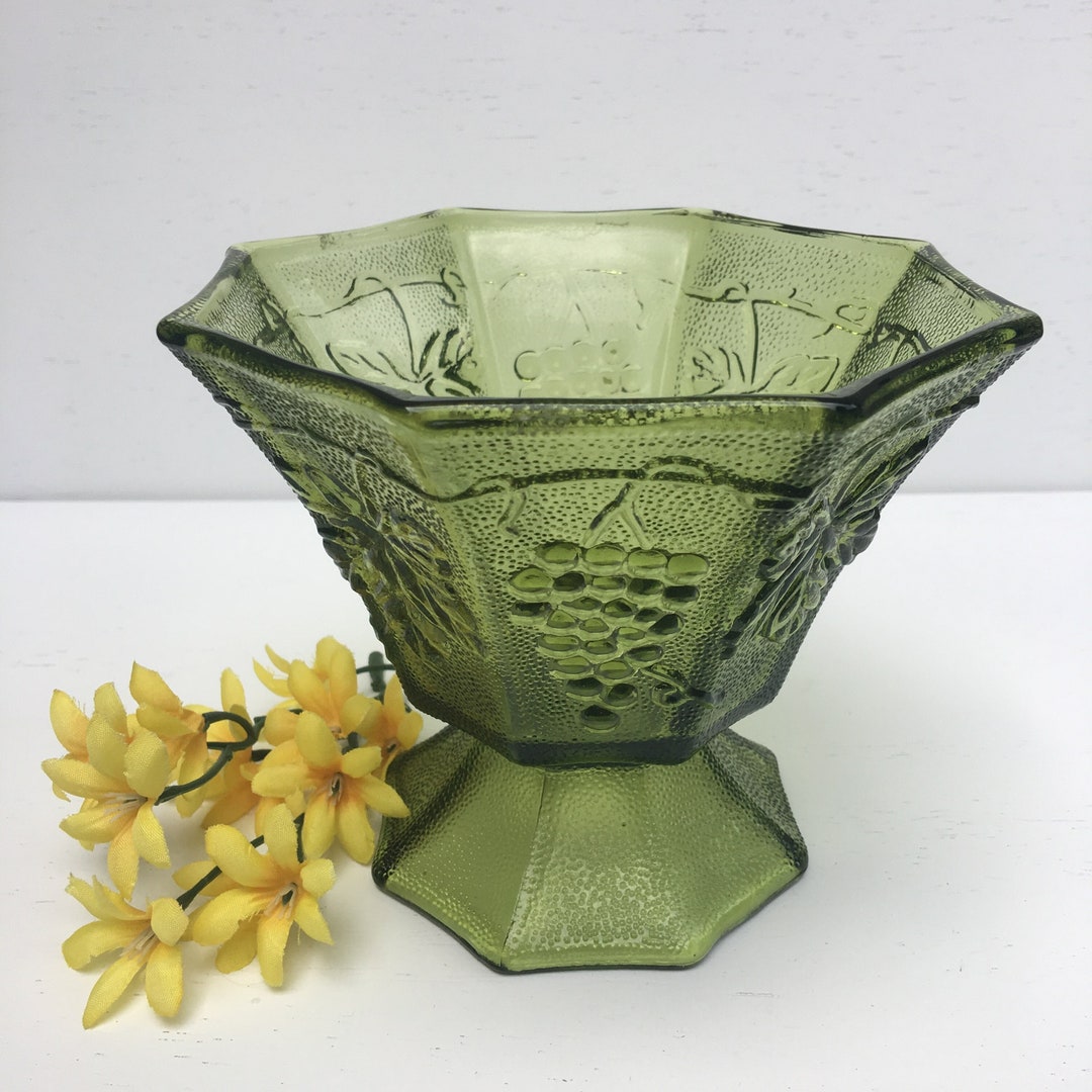 Anchor Hocking Avocado Green Octagon Candy Dish - Octagon Candy Dish ...