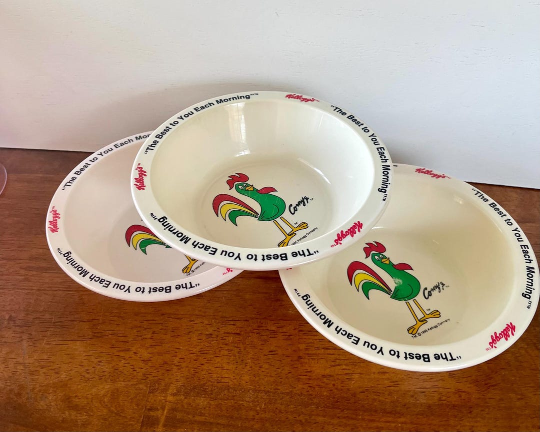 Set of 3 Vintage 1995 Kellogg's Corn Flakes Corny Cornelius Rooster ...