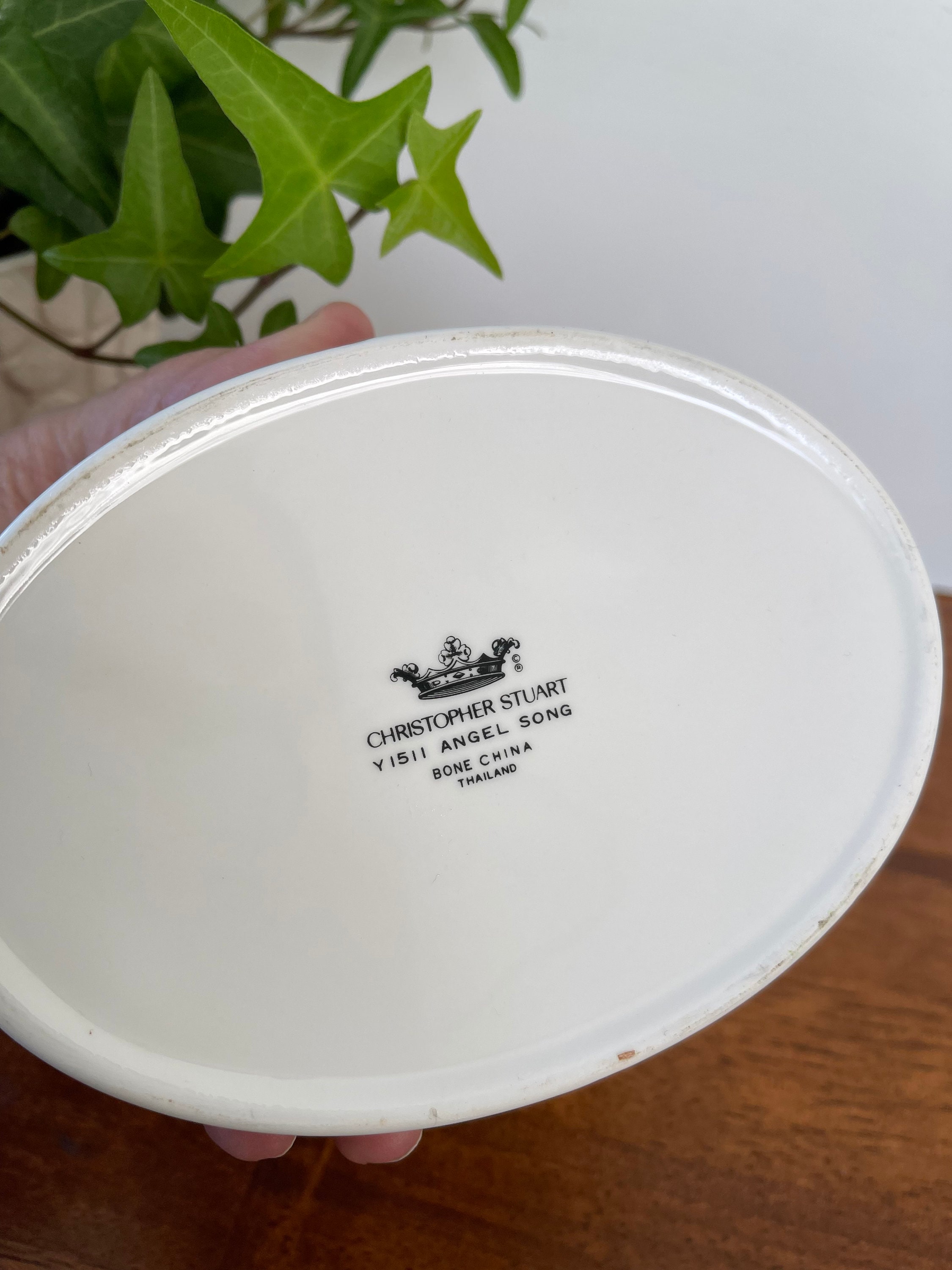 Vintage Christopher Stuart Angel Song Bone China Candy Dish - Etsy