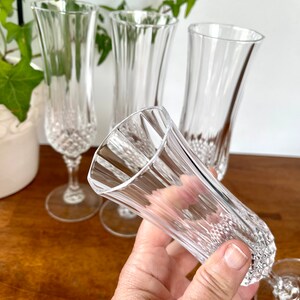 Vintage Darques Longchamp Cut Glass Crystal Champagne Toasting Flutes ...