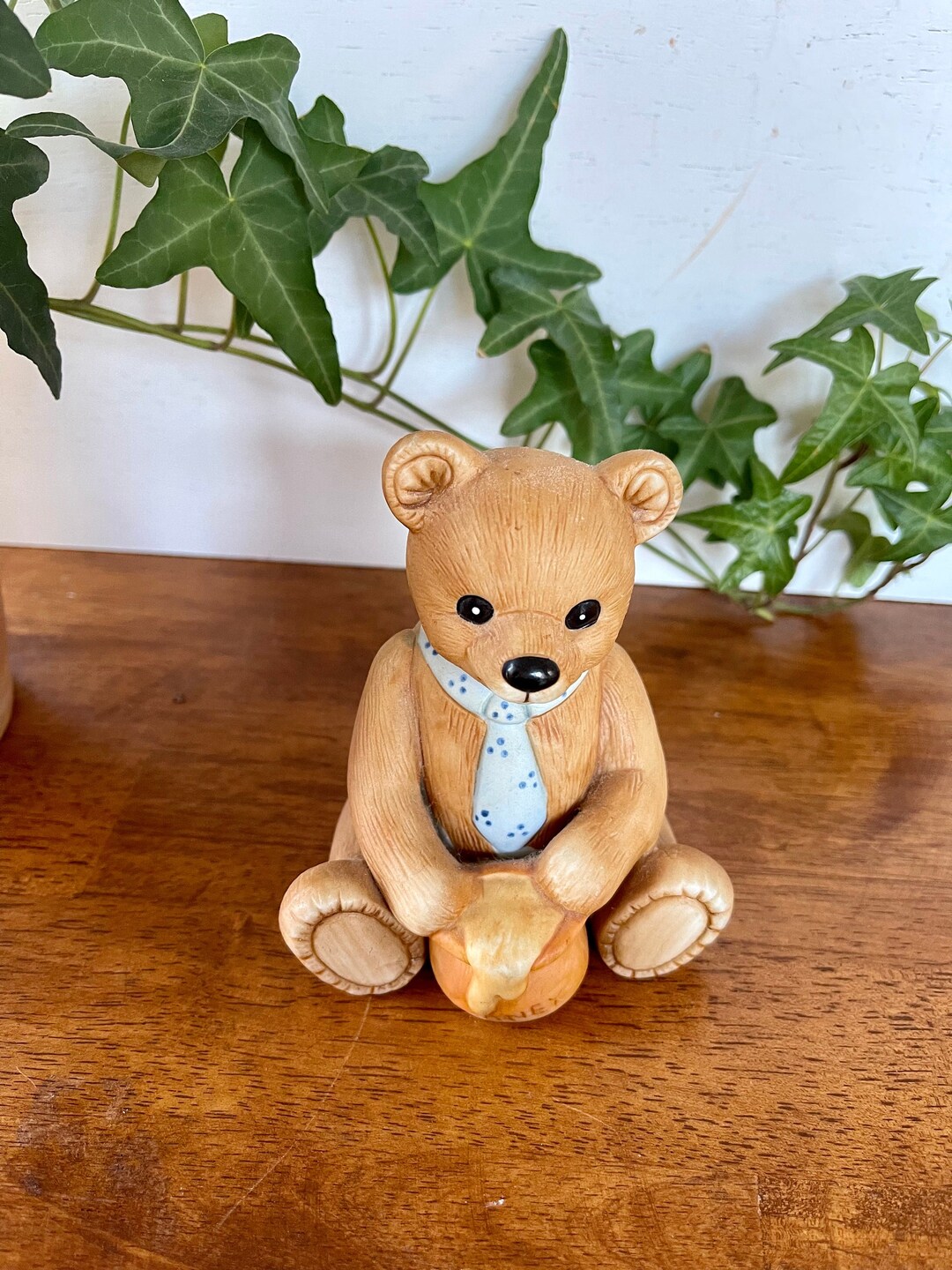 Homco Bear Figurine 1405 Bear With Honey Pot Vintage Figurine Bear With ...