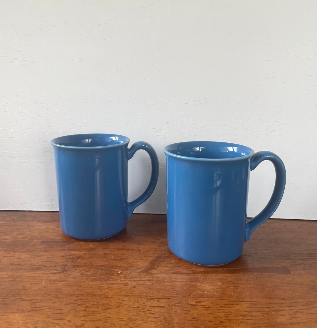 Set of 2 Corning Coffee/tea Mug Blue, Blue Coffee Cups, Vintage Corning ...