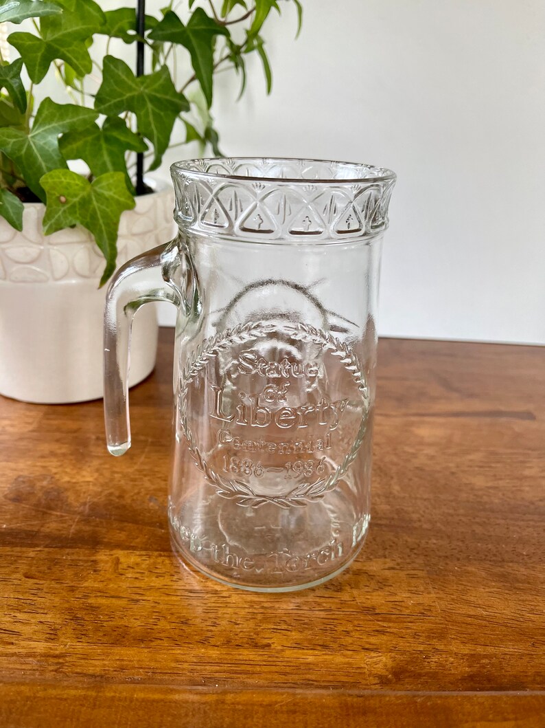 Vintage 1985 Anchor Glass Statue of Liberty Centennial Keep the Torch ...