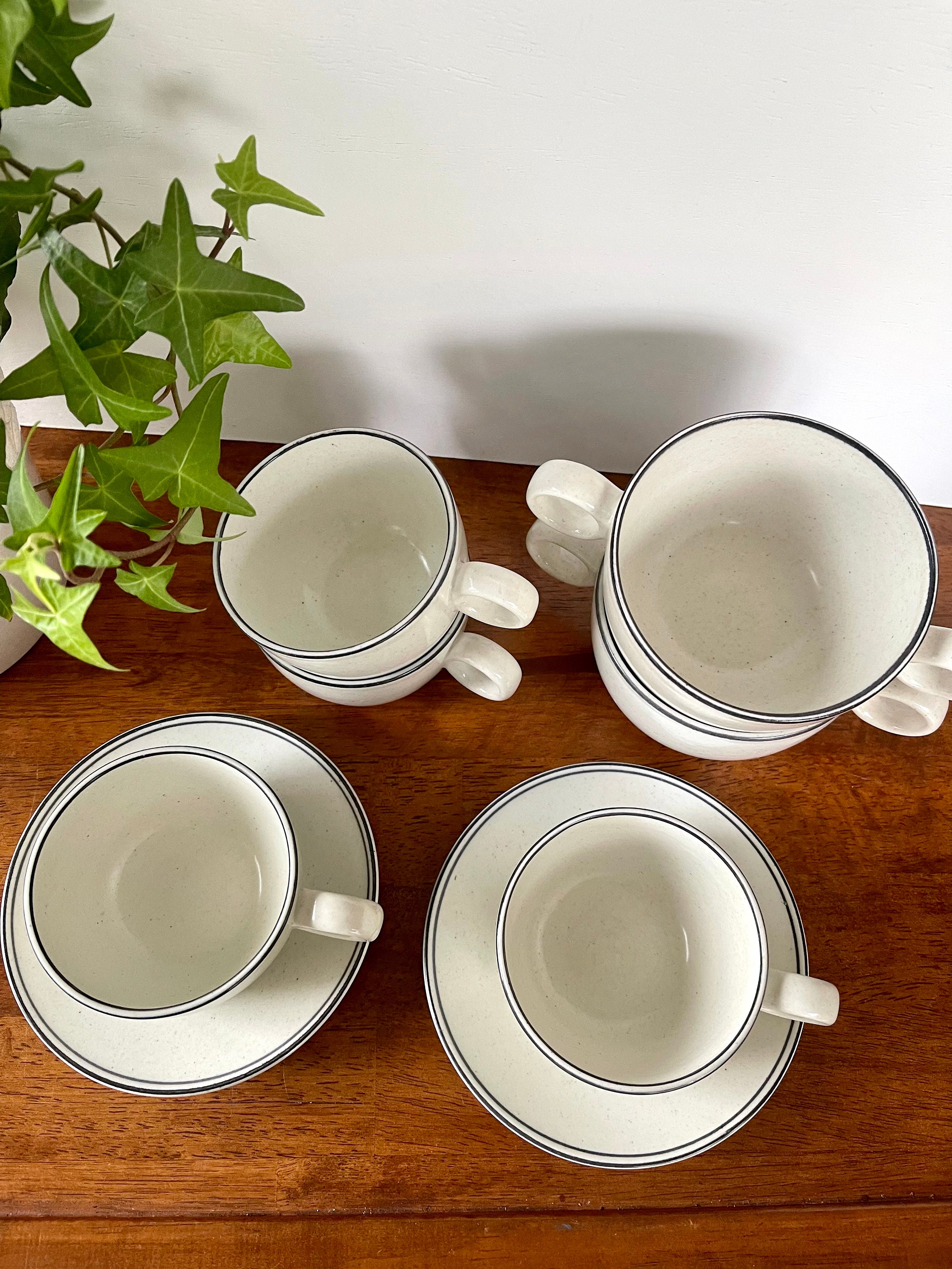 Gustavsberg Birka Stoneware Cup/saucer: Swedish Pottery - Etsy