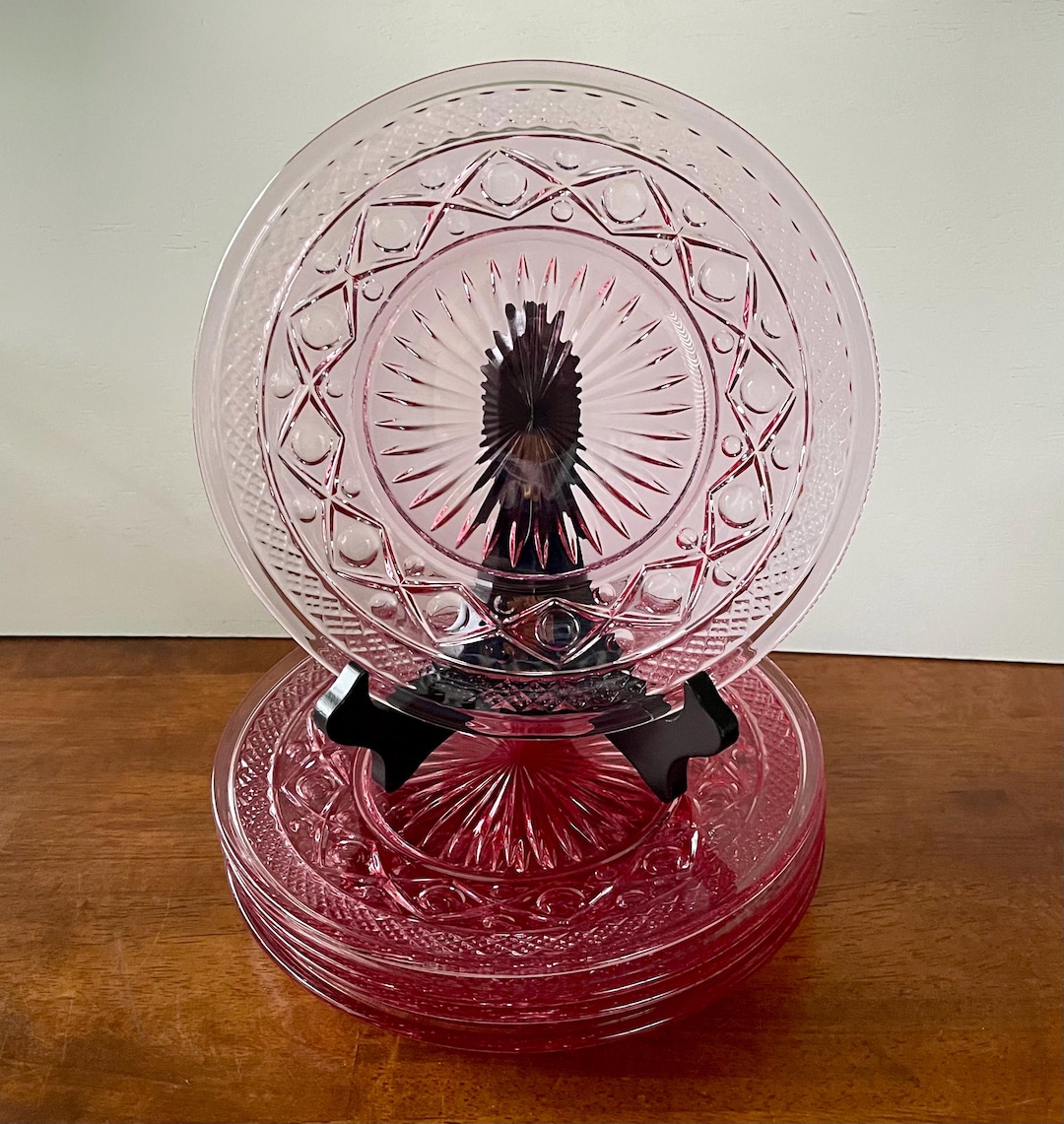 Set of 5 Imperial Glass Cape Cod Pink Salad Plates 8” - Etsy