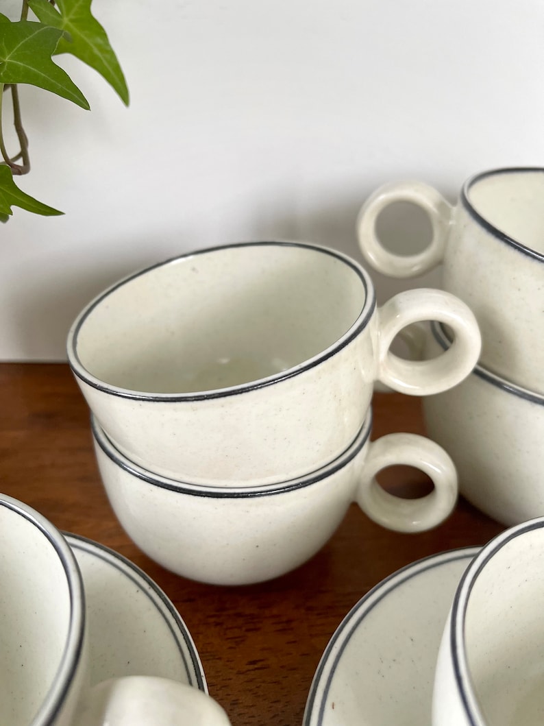 Gustavsberg Birka Stoneware Cup/saucer: Swedish Pottery - Etsy