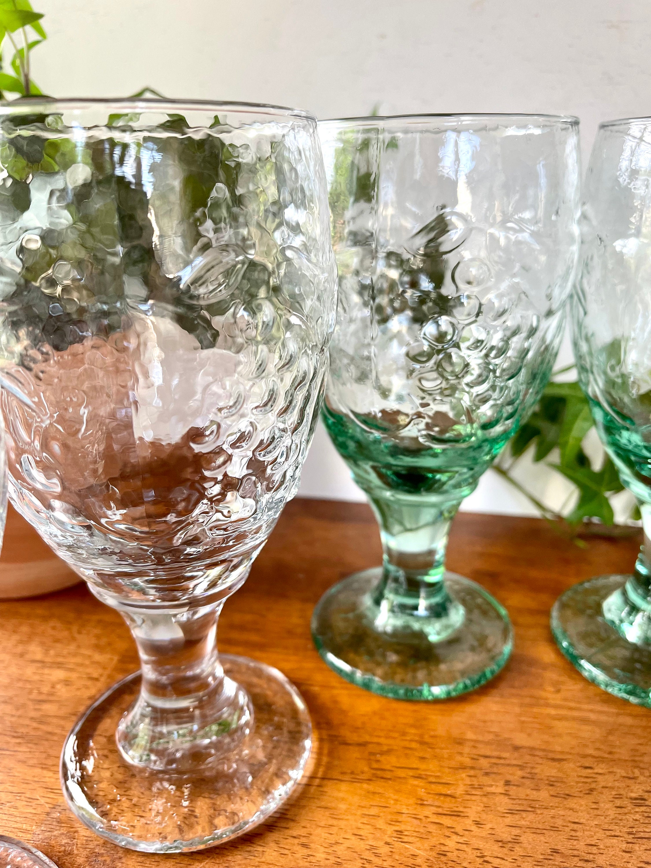 Libbey Orchard Fruit Spanish Green and Clear Glass Raised | Etsy
