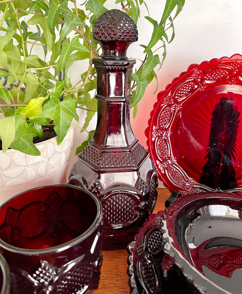 Vintage Avon Cape Cod 1876 Ruby Red Glass Collection SOLD SEPARATELY - Etsy