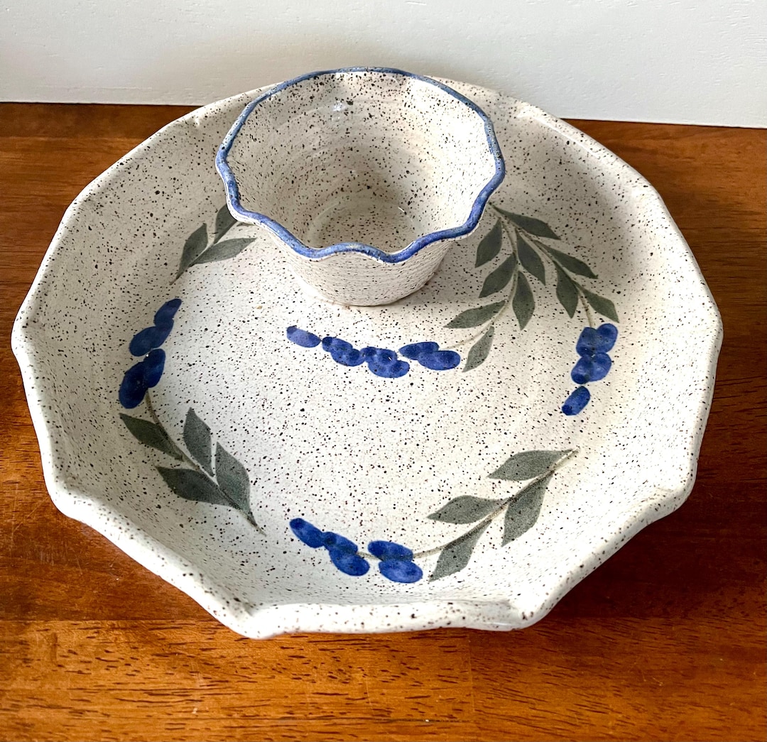 Handmade Pottery Chip and Dip Bowl, Entertaining Night, Party Tray ...