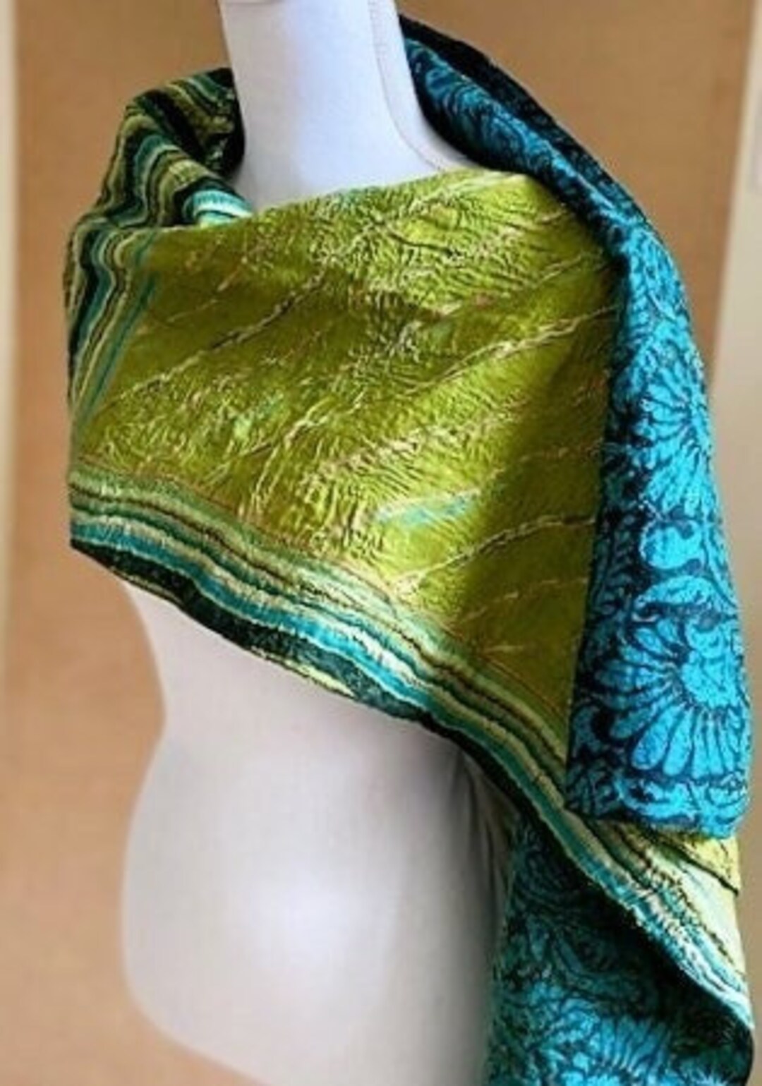 Artisan Silk Two Sided Shawl is a Purchase With a Purpose - Etsy
