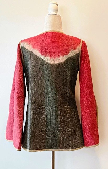 Kantha Embroidered Jacket With European Styling: Gorgeous abstract - Etsy