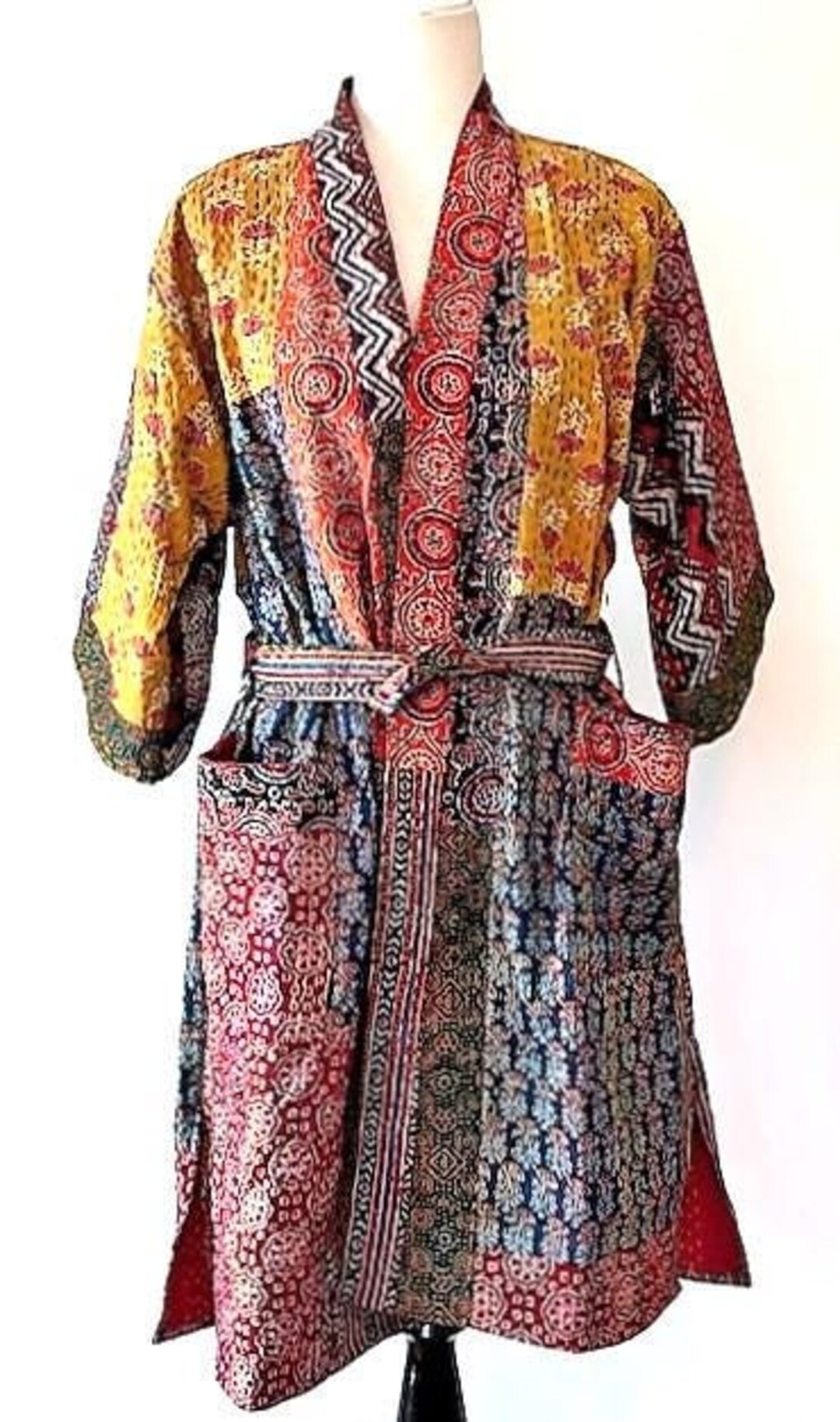 Mixed Print Patchwork Kimono Jacket is Complex and Luxe - Etsy