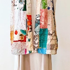 Artisan Cutwork Kantha Vest Coat Handmade. Patchwork - Etsy