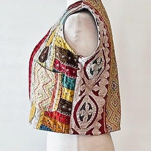 Cutwork Short Kantha Vest (multicolor) - Etsy