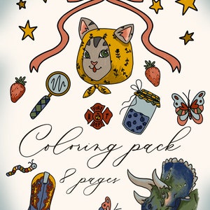 Coloring Page Pack - Etsy