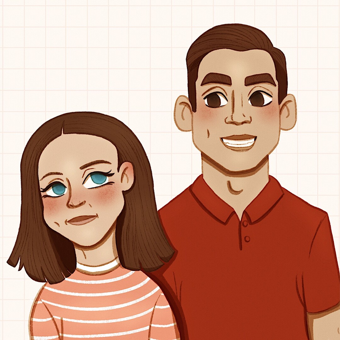 Couple Digital Portrait Commission - Etsy