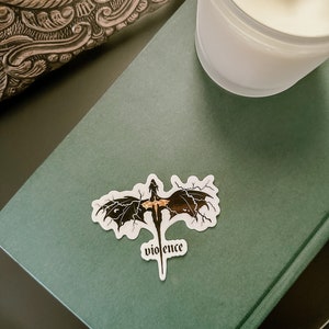 Violence, Fourth Wing, Violet, Sticker, Booktok, Iron Flame, Violet ...