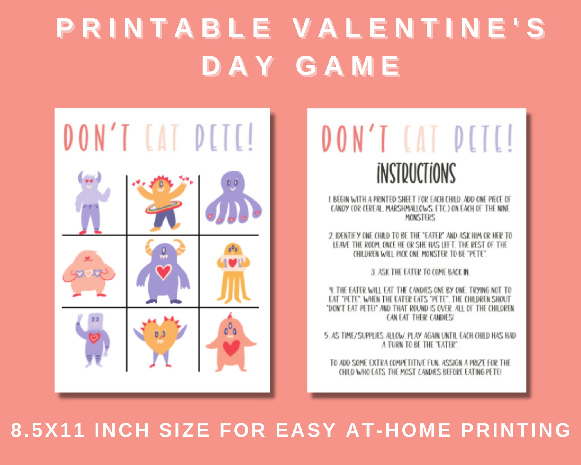 Last Minute Don’t Eat Pete! Printable Valentine’s Day Game for Kids ...