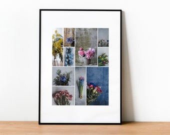 Flower collage | Etsy