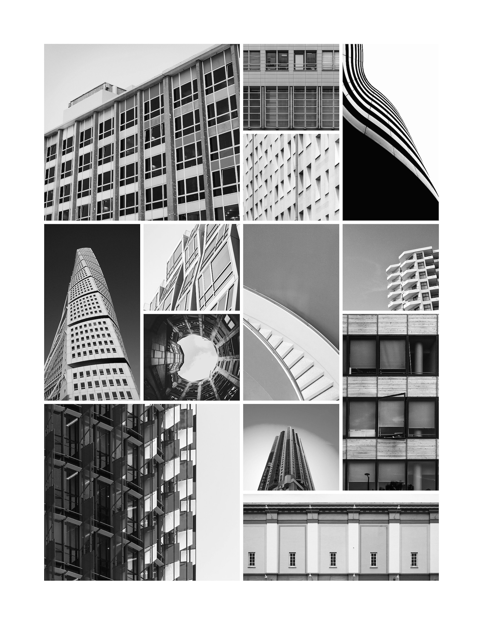 Architecture Collage Buildings Photography Modern Wall - Etsy.de